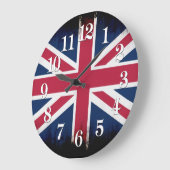 British Union Flag Union Jack Patriotic Design Large Clock | Zazzle