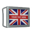 British Union Jack flag belt buckle | Personalize | Zazzle