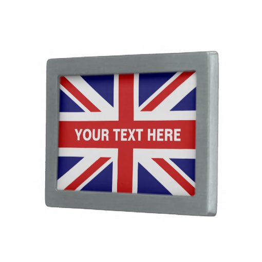 British Union Jack flag belt buckle | Personalize | Zazzle