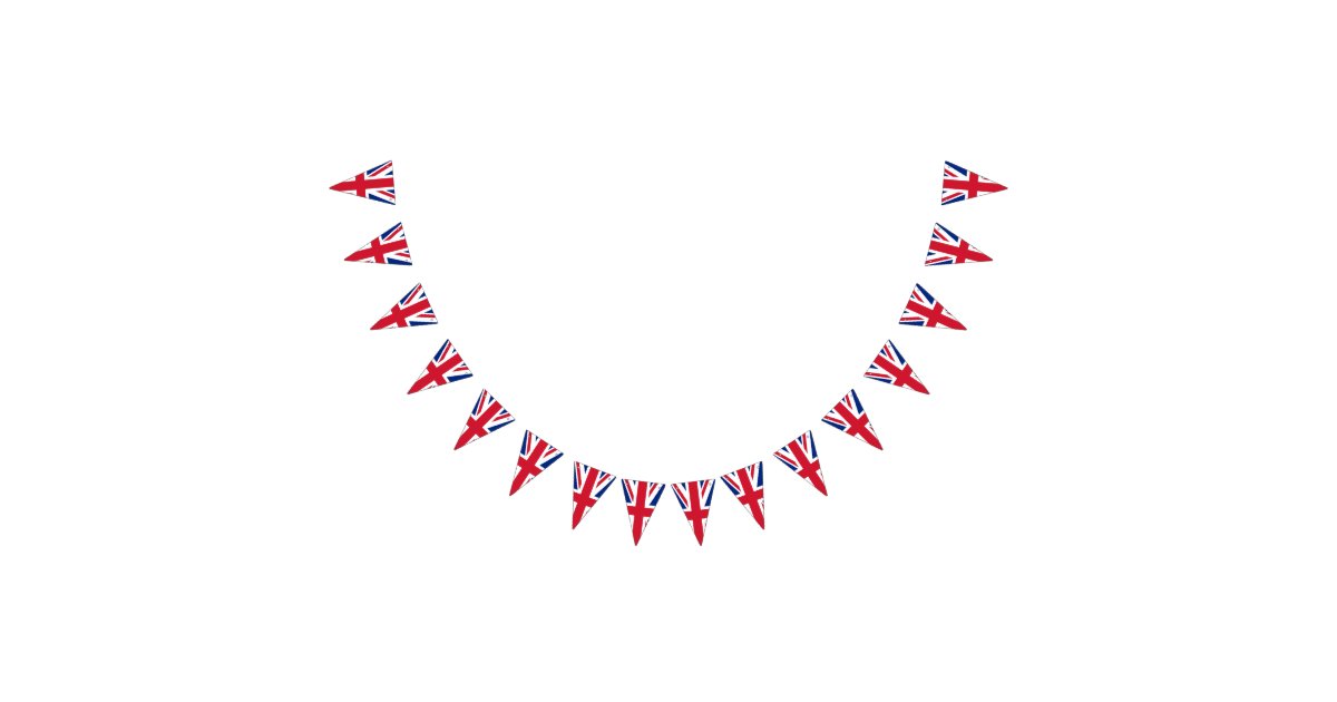 British Union Jack flag bunting | Zazzle