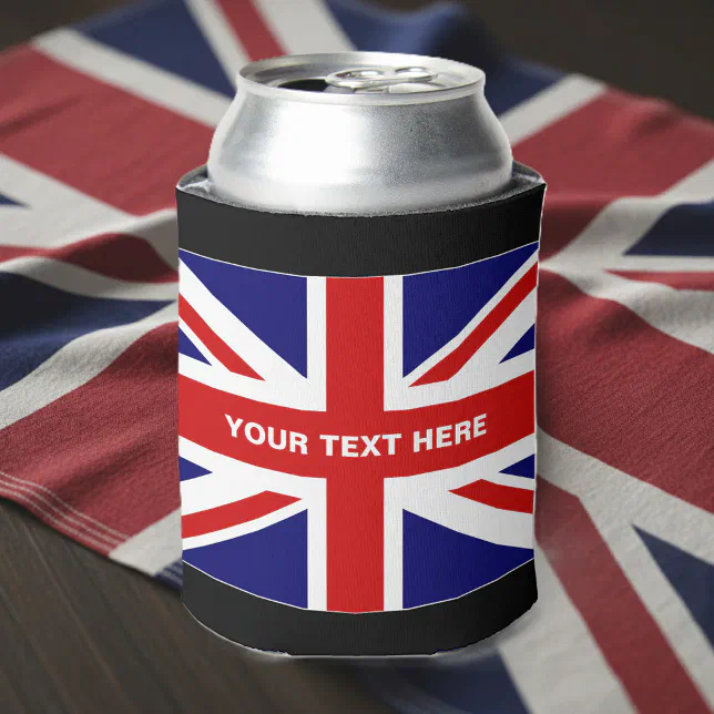 British Union Jack flag can coolers | Personalize | Zazzle
