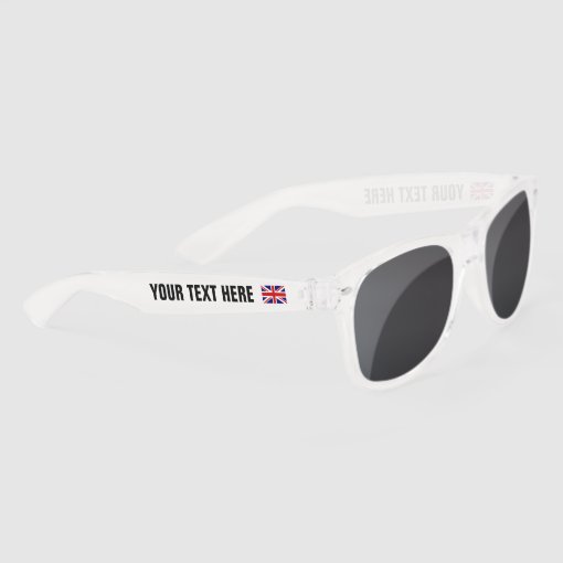 British Union Jack flag English pride custom Sunglasses | Zazzle