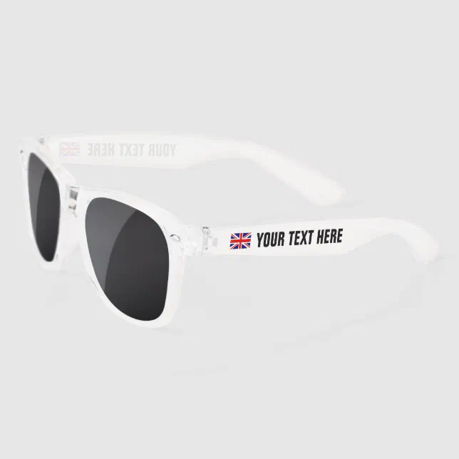 British Union Jack flag English pride custom Sunglasses | Zazzle