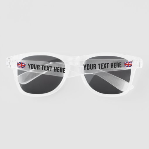 British Union Jack flag English pride custom Sunglasses | Zazzle