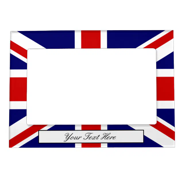 British Union Jack flag magnetic photo frame | Zazzle