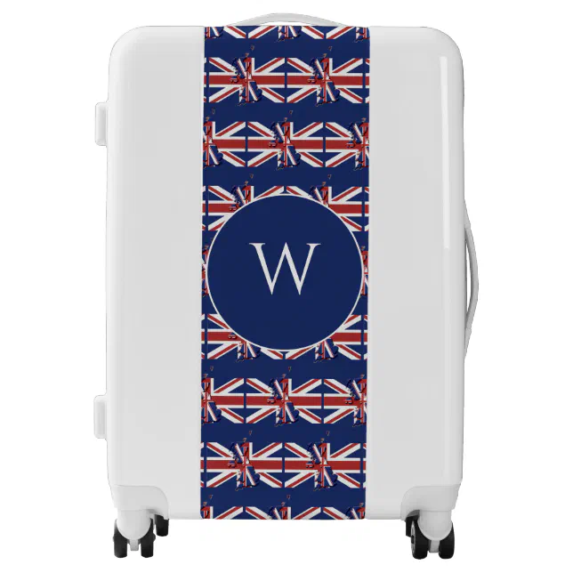 British UNION JACK Flag Monogram Luggage | Zazzle