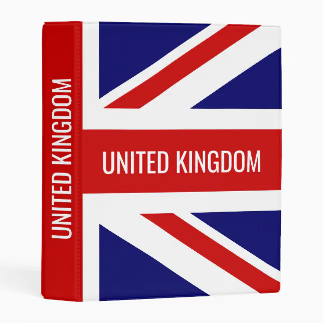 British Union Jack flag of United Kingdom small Mini Binder | Zazzle