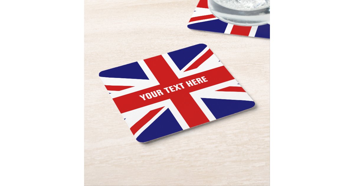 British Union Jack flag paper drink coasters | Zazzle