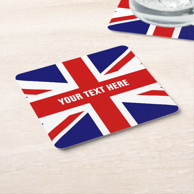 British Union Jack flag paper drink coasters | Zazzle