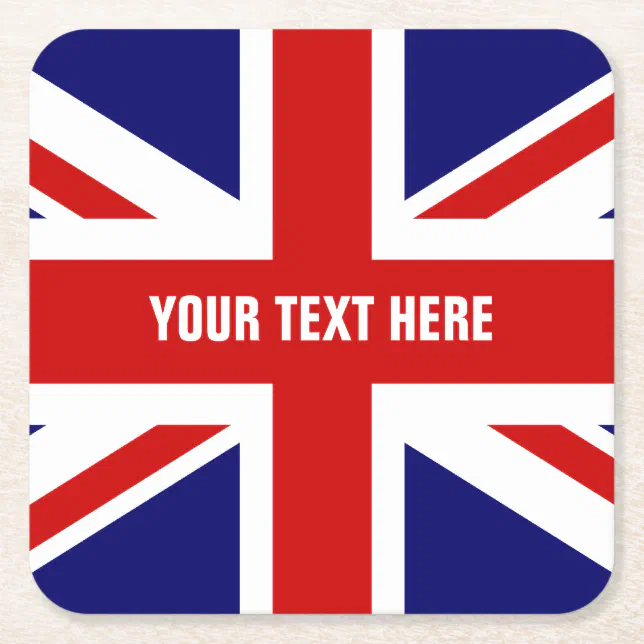British Union Jack flag paper drink coasters | Zazzle