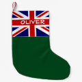 British Union Jack flag personalized Holiday Small Christmas Stocking ...