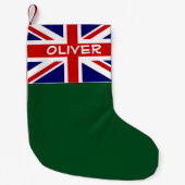 British Union Jack flag personalized Holiday Small Christmas Stocking ...