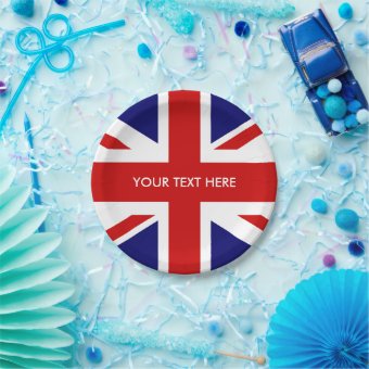 British Union Jack paper party plates | Zazzle