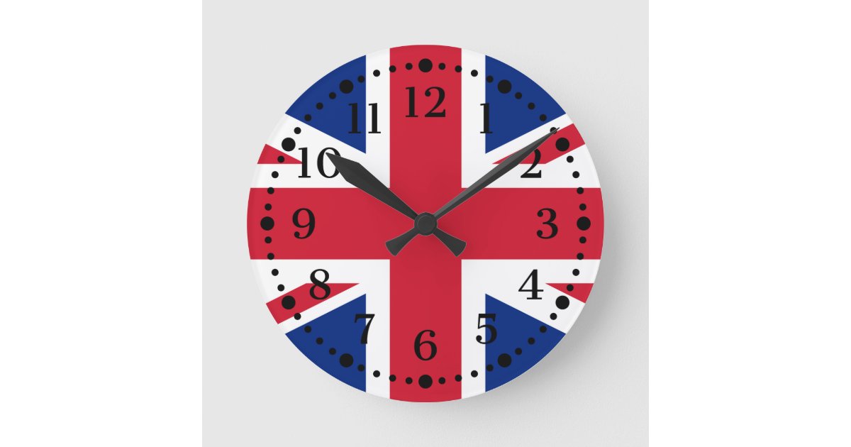 British Union Jack Wall Clock | Zazzle