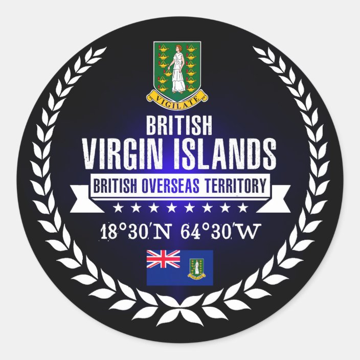 British Virgin Islands Classic Round Sticker | Zazzle.com