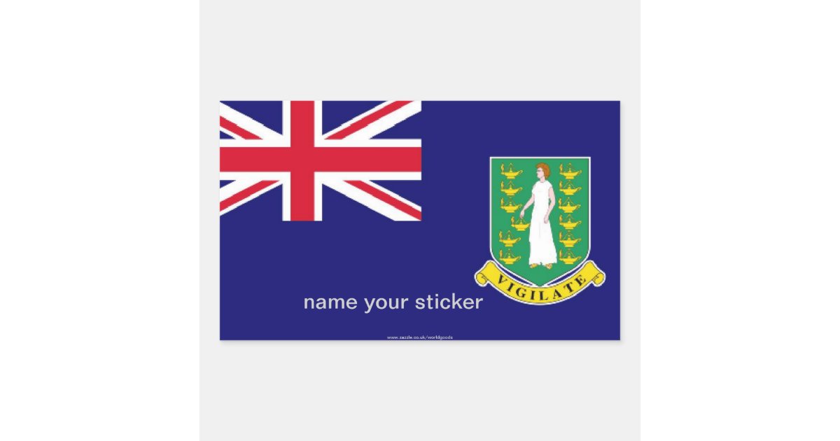 British Virgin Islands flag sticker | Zazzle