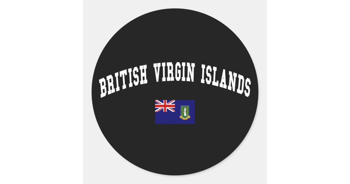British Virgin Islands Style Classic Round Sticker | Zazzle