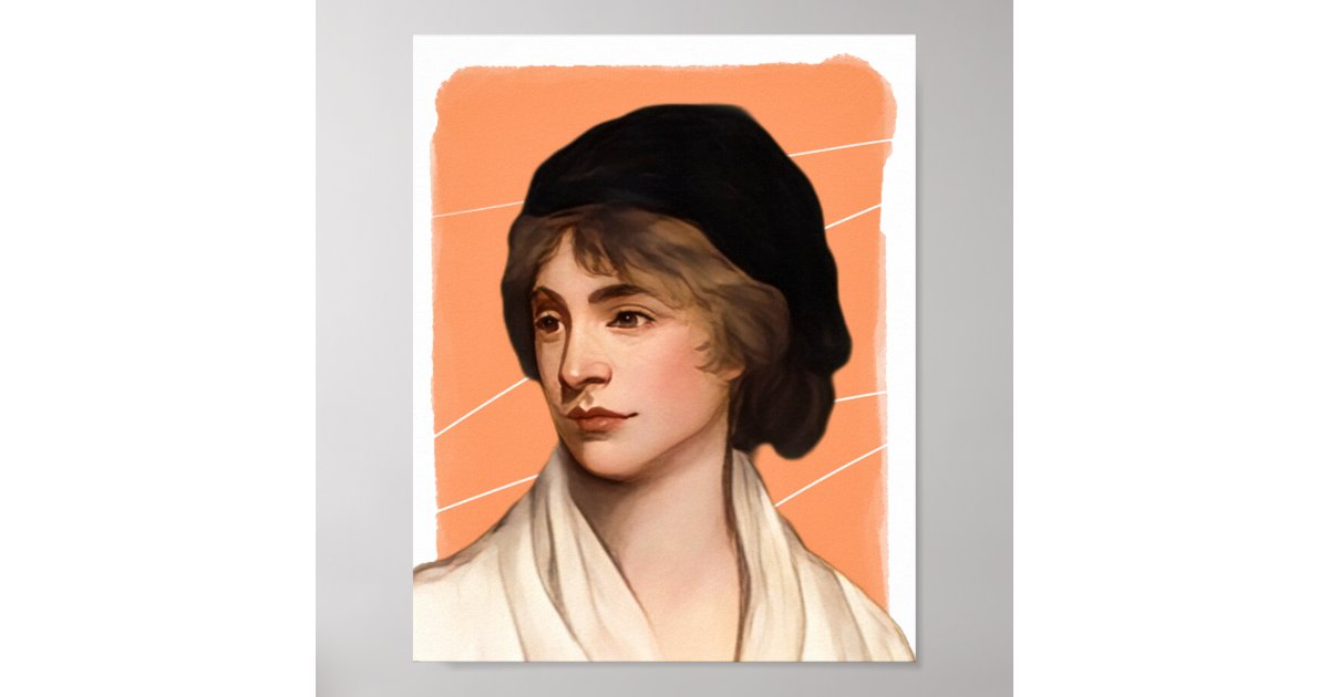 British Writer Mary Wollstonecraft illustration Poster | Zazzle