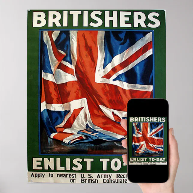 Britishers Enlist Today Poster | Zazzle