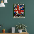 Britishers Enlist Today Poster | Zazzle