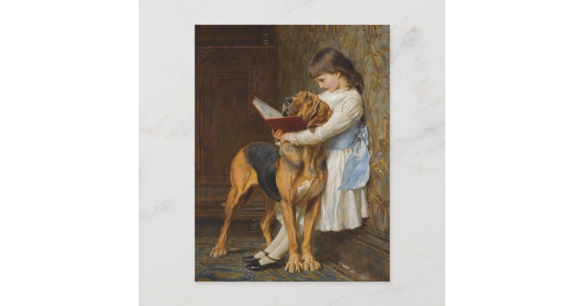 Briton Riviere - Reading Lesson, Compulsory Educat Postcard | Zazzle
