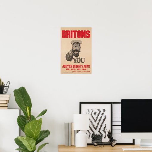 Britons Lord Kitchener Wants You WWI Propaganda Poster | Zazzle