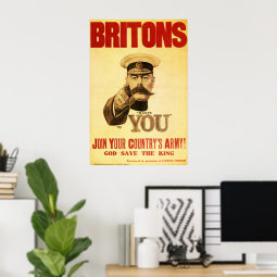 Britons Wants You, Lord kitchener Poster | Zazzle