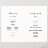 Brittany Elegant Script Folded Wedding Program | Zazzle