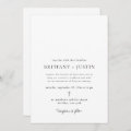 Brittany Modern Black Script Wedding with RSVP Invitation | Zazzle