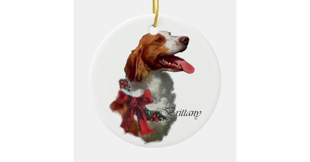 Brittany Spaniel Christmas Gifts Ornament | Zazzle