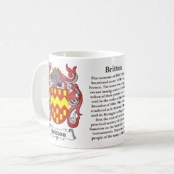 Britton Family Coat of Arms mug | Zazzle