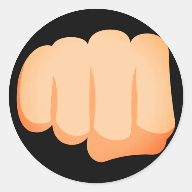 Bro Fist Emoji Classic Round Sticker | Zazzle