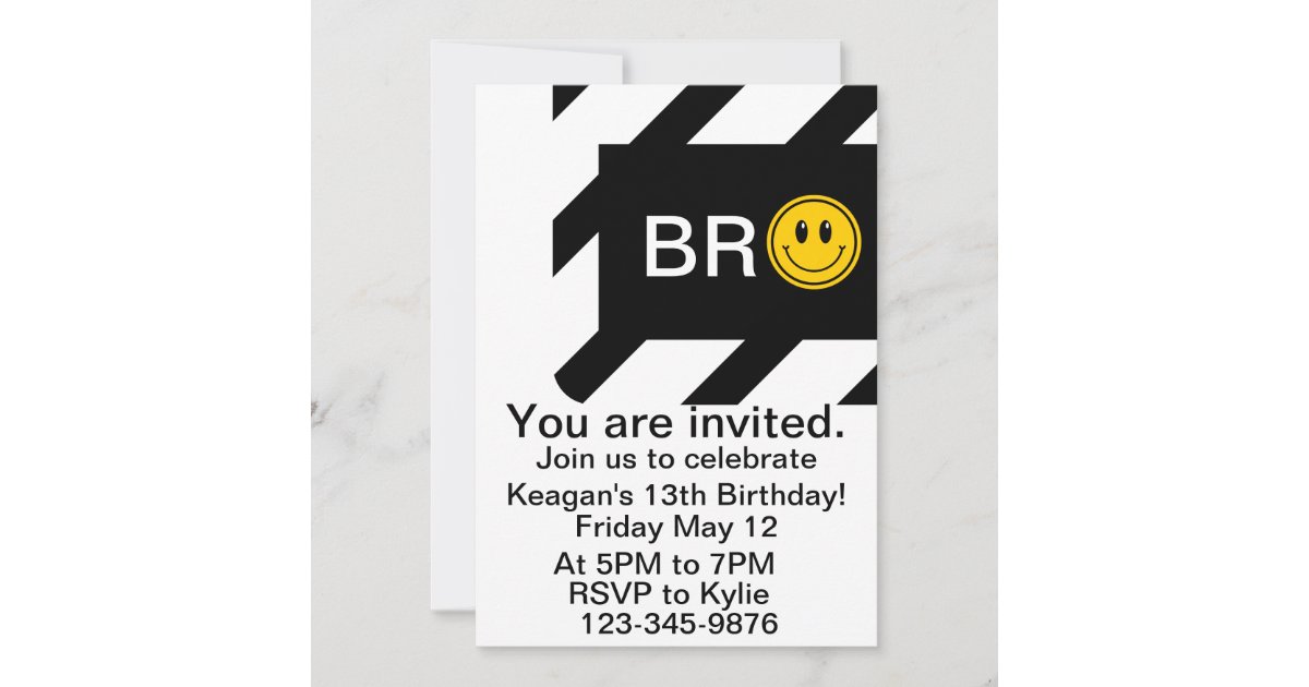 Bro It's My Birthday, Bro Birthday Party Invite | Zazzle