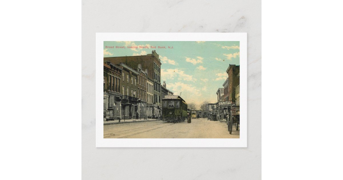Broad St., Red Bank, NJ Vintage Postcard | Zazzle