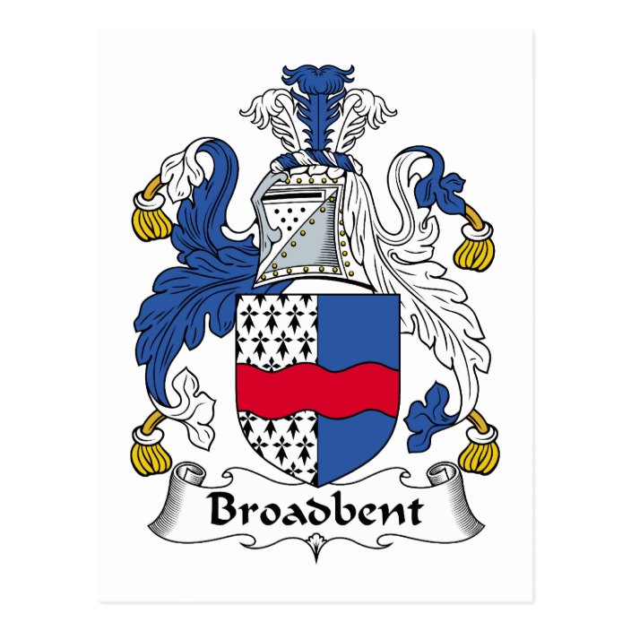 Broadbent Family Crest Postcard | Zazzle.com