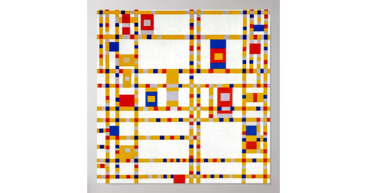 Broadway Boogie Woogie | Piet Mondrian | Poster | Zazzle
