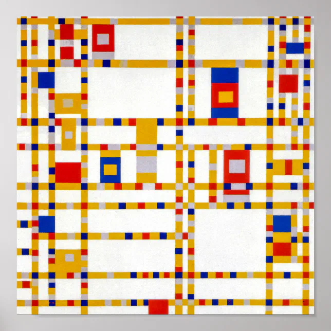 Broadway Boogie Woogie | Piet Mondrian | Poster | Zazzle
