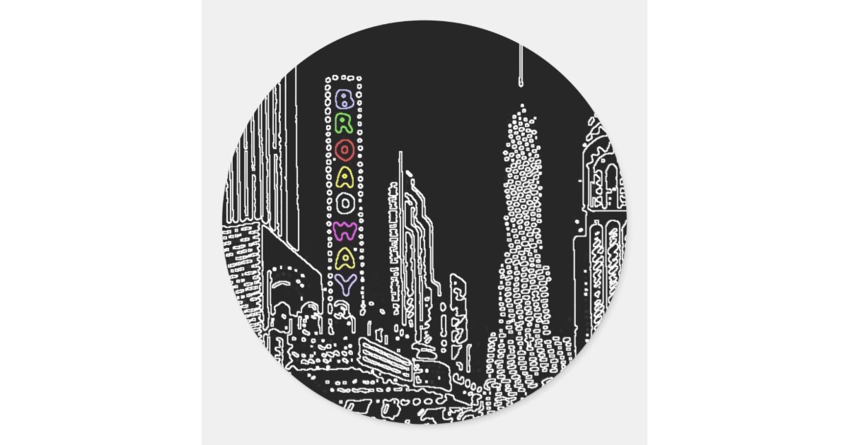 Broadway Bound Classic Round Sticker | Zazzle