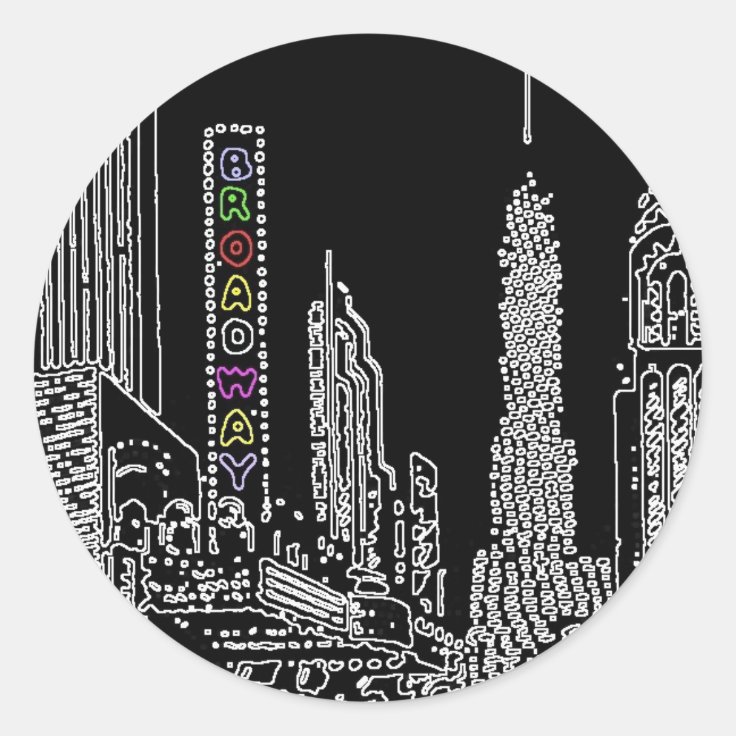 Broadway Bound Classic Round Sticker | Zazzle
