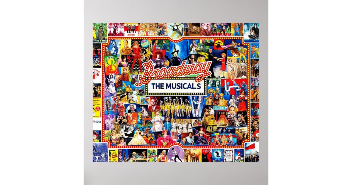 Broadway Collage Poster | Zazzle