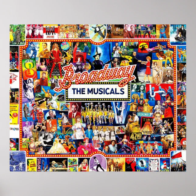 Broadway Collage Poster | Zazzle