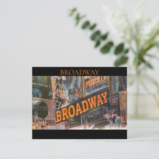 Broadway Neon Lights Postcard | Zazzle
