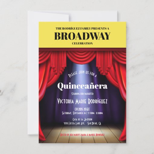 Broadway Program Birthday Quinceañera | Zazzle