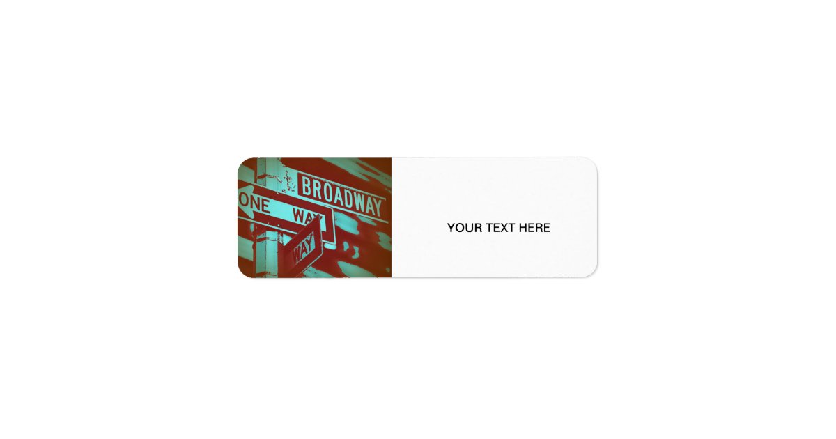 Broadway Sign Label | Zazzle