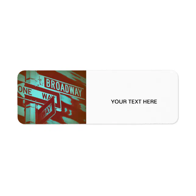 Broadway Sign Label | Zazzle