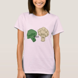 Broccoli and Cauliflower Ghost Shirt | Zazzle