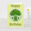Broccoli Happy Birthday Card | Zazzle