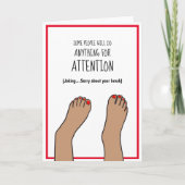 Broken Ankle Funny Card | Zazzle