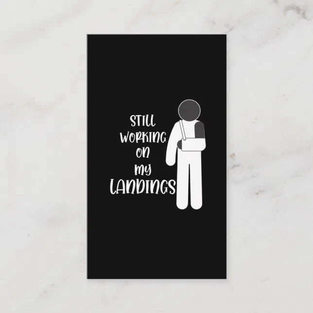 Broken Arm Get Well Stuntman Kid Business Card | Zazzle