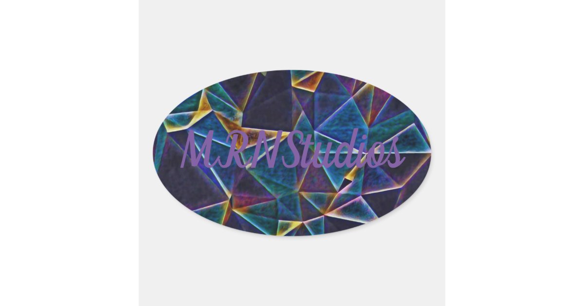 Broken Bubbles Oval Sticker | Zazzle
